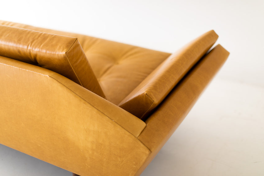 Jetson Modern Wood Sofa in Leather - 1404 – theswankyabode.com