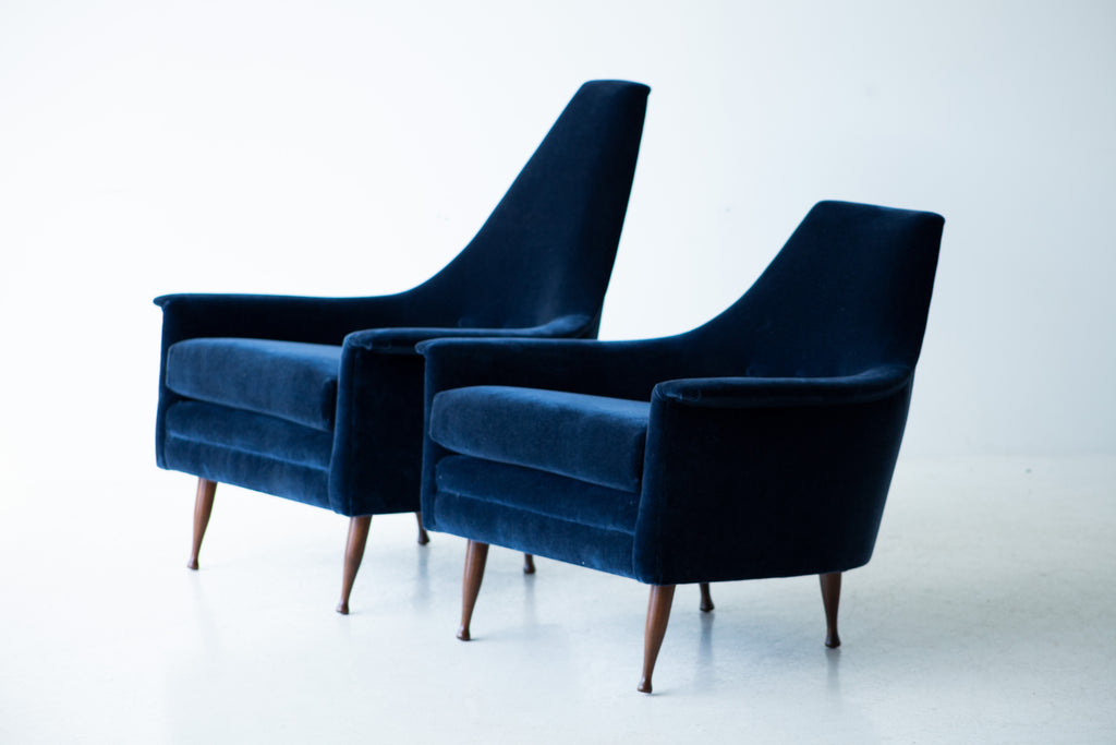 Mid Century High Back and Low back Lounge Chairs for Selig ...